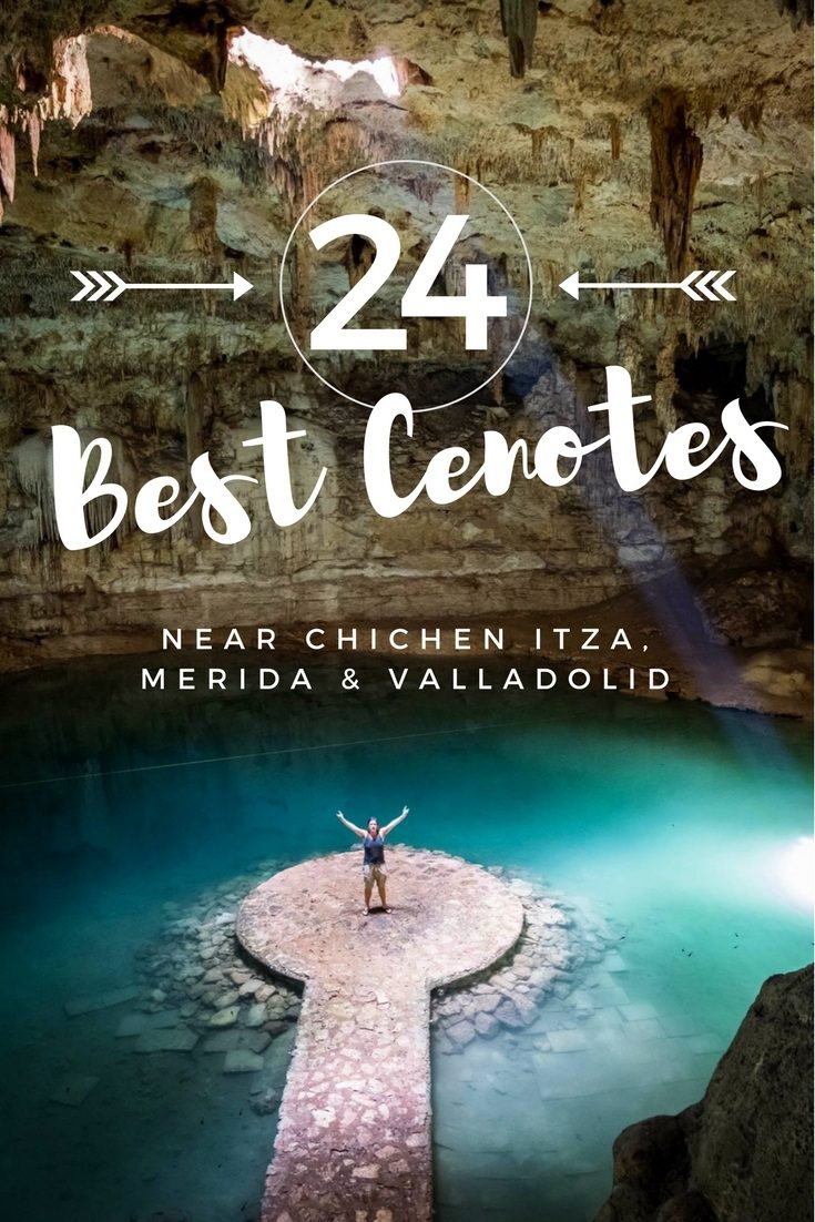Yucatan Cenotes Map: 24 best cenotes near Chichen Itza, Merida, Valladolid